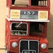 Vintage Rustic Effect Tin Metal Red London Bus Model / Ornament ...