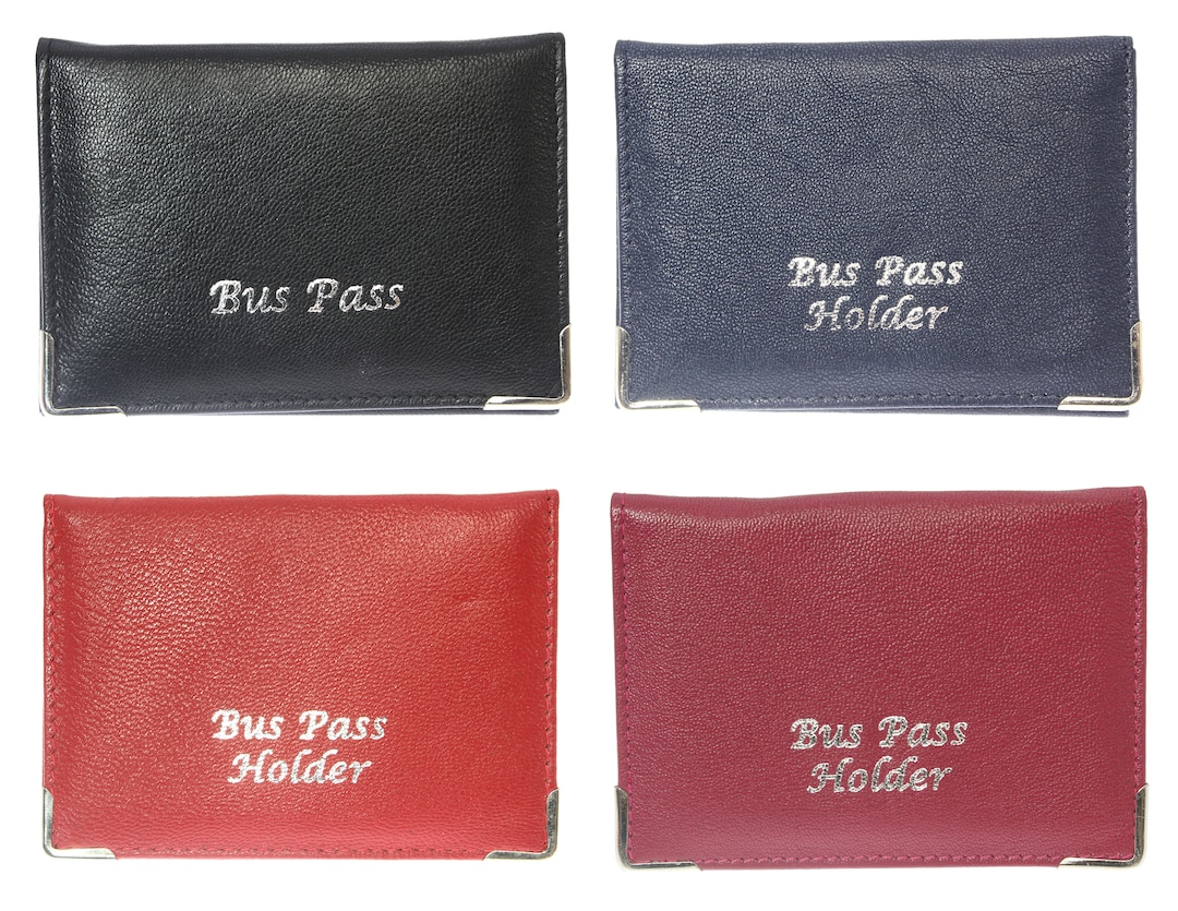 Soft Real Leather Coloured Bus / Train Pass / ID / Oyster / Travel Card ...