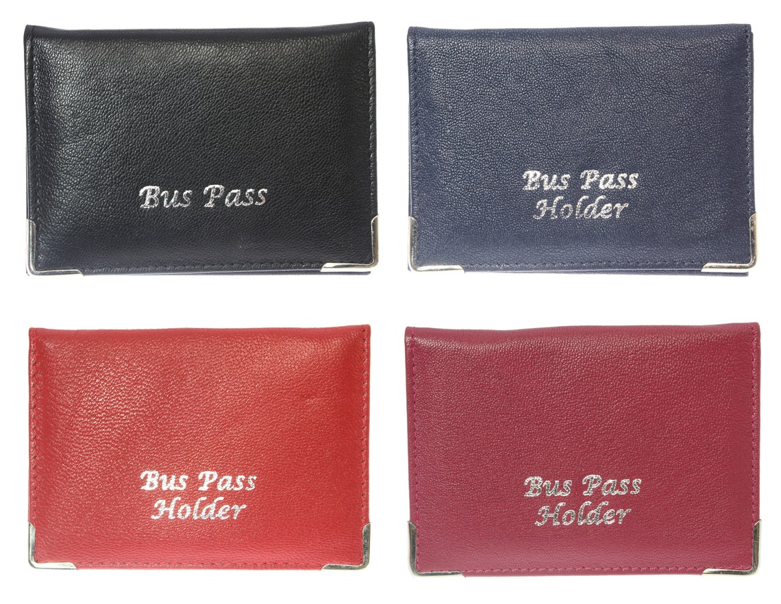 Soft Real Leather Coloured Bus / Train Pass / ID / Oyster / Travel Card ...