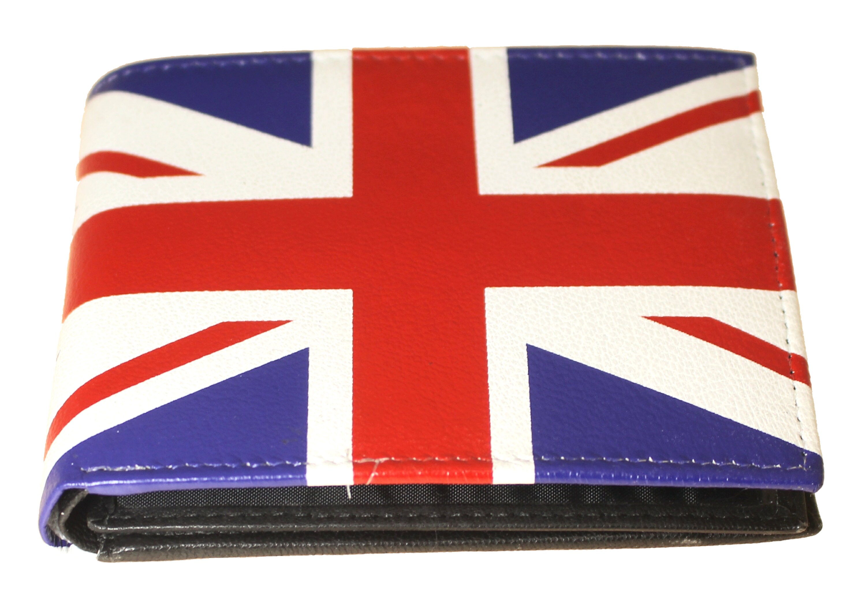 Union Jack Men Soft Genuine Leather Bi Fold Wallet Holds - 6 Credit ...
