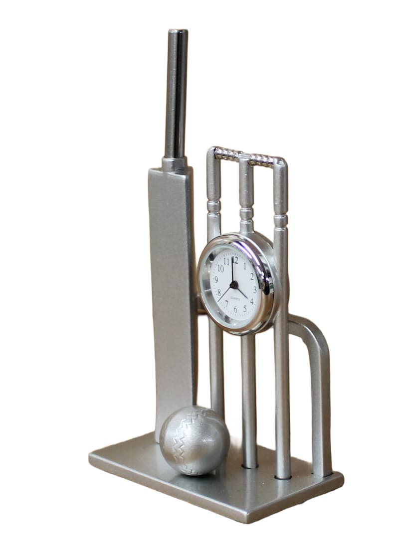 Cricket Presents Cricket Gifts Miniature Cricket Bat & Ball Desk Clock ...