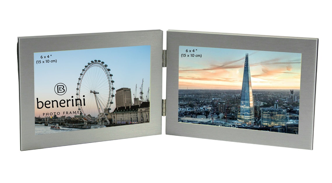 Personalised Double Photo Frame Hold 2 Picture Silver Twin - Etsy UK