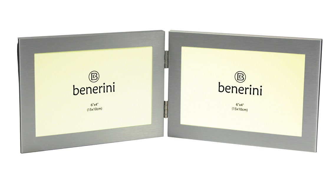 Personalised Double Photo Frame Hold 2 Picture Silver Twin Landscape ...