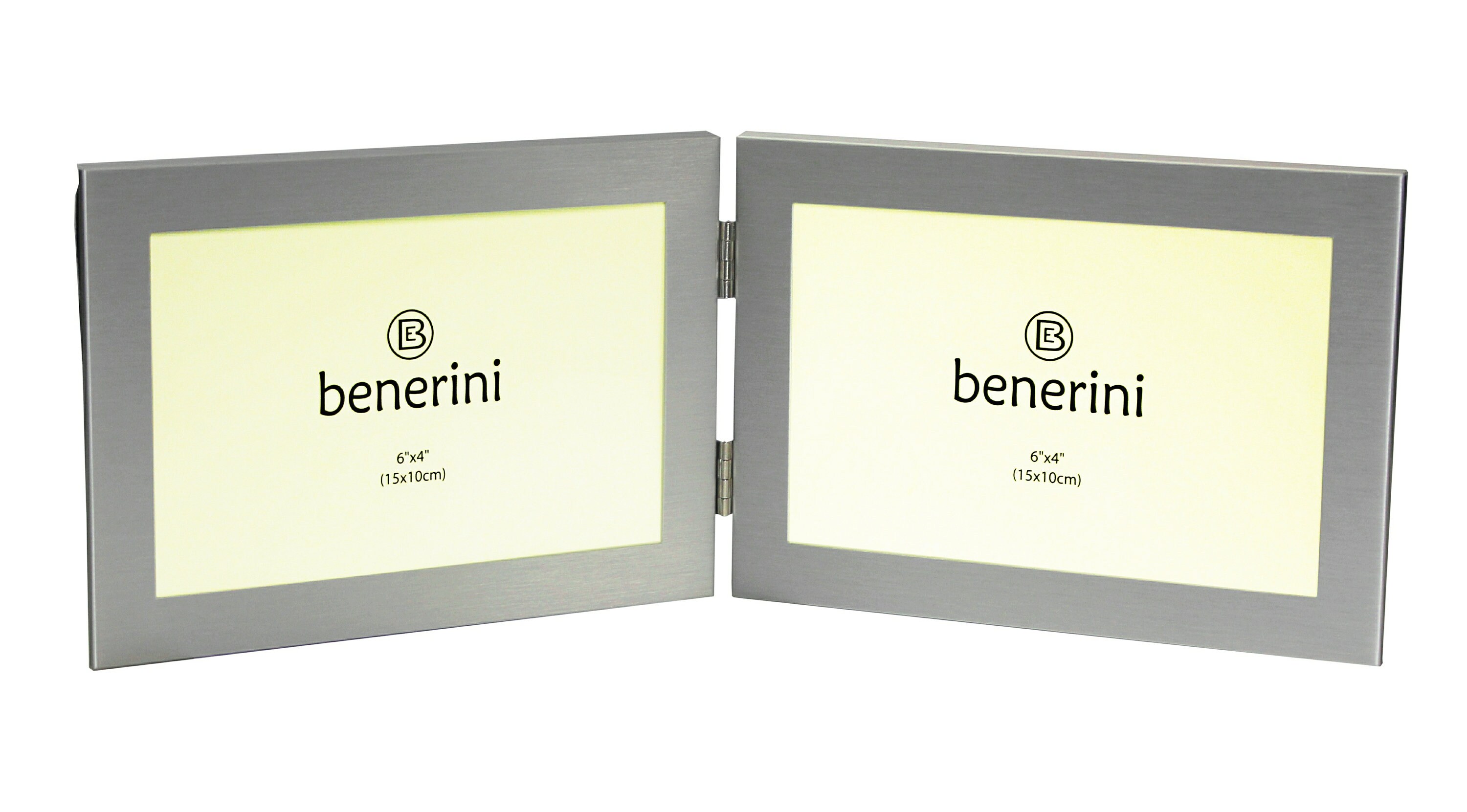 Personalised Double Photo Frame Hold 2 Picture Silver Twin Landscape ...