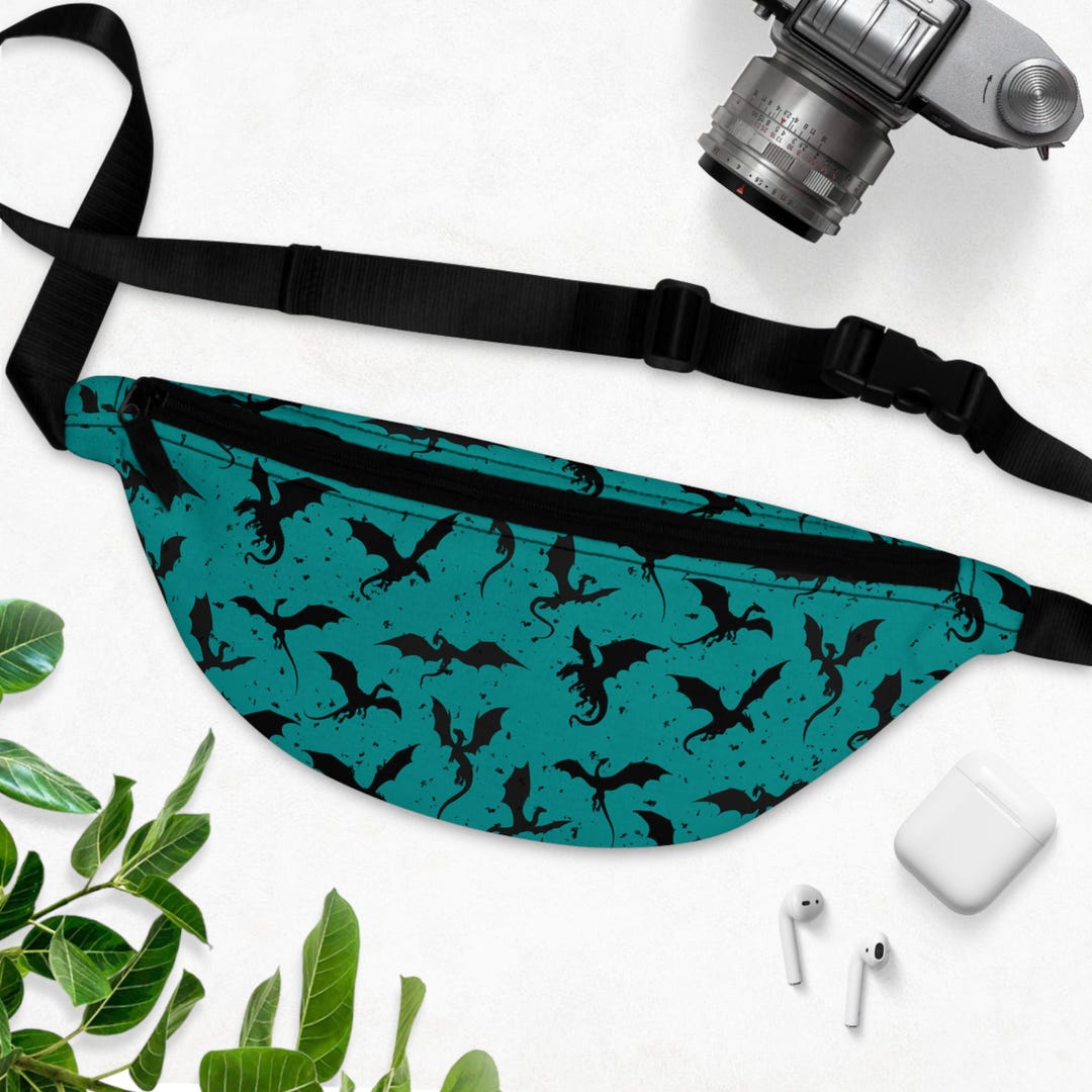 Teal Dragon Fanny Pack | Fantasy Belt Bag - Etsy