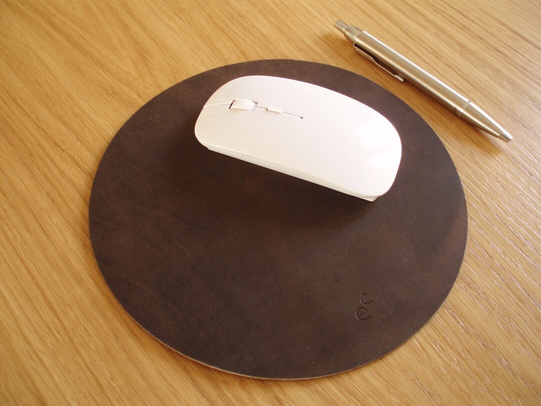 Leather Mousepad Mouse Pad Circular Leather Mouse Pad Round Mouse Pad ...