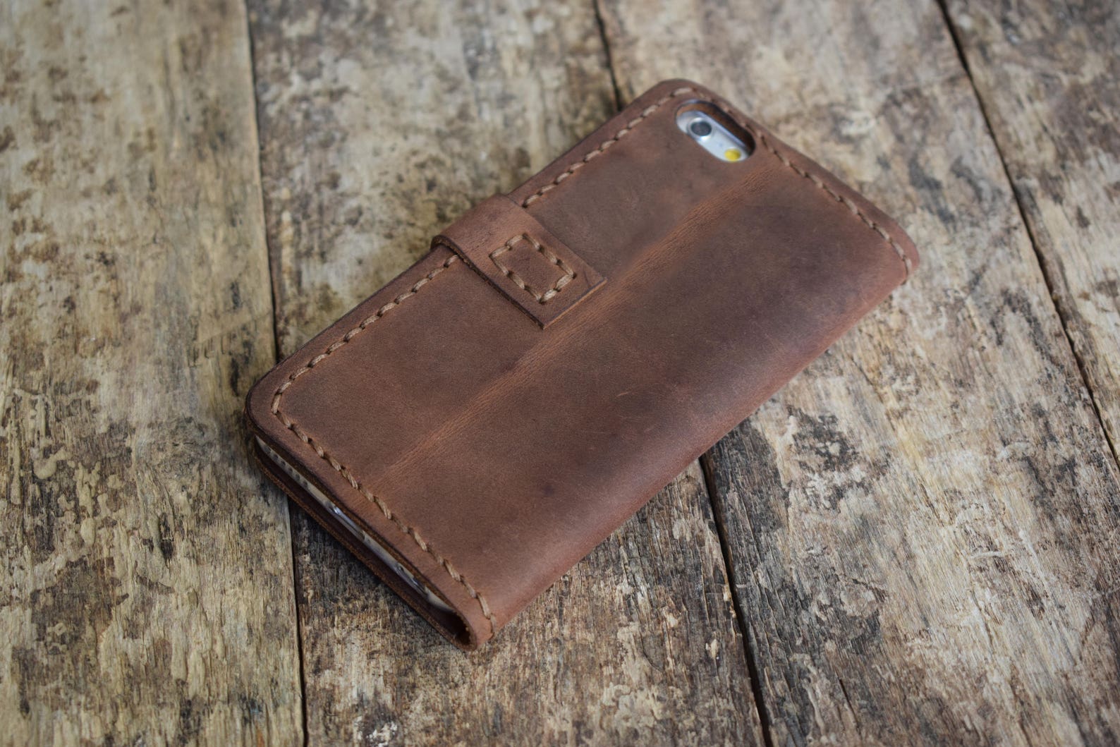 Iphone 11 Wallet Case Leather Brown With Card Holder for Men - Etsy