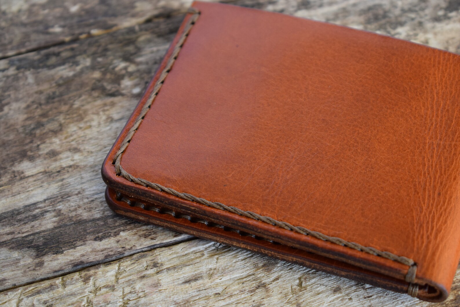 Leather wallets mens leather man wallet veg tanhandmade | Etsy