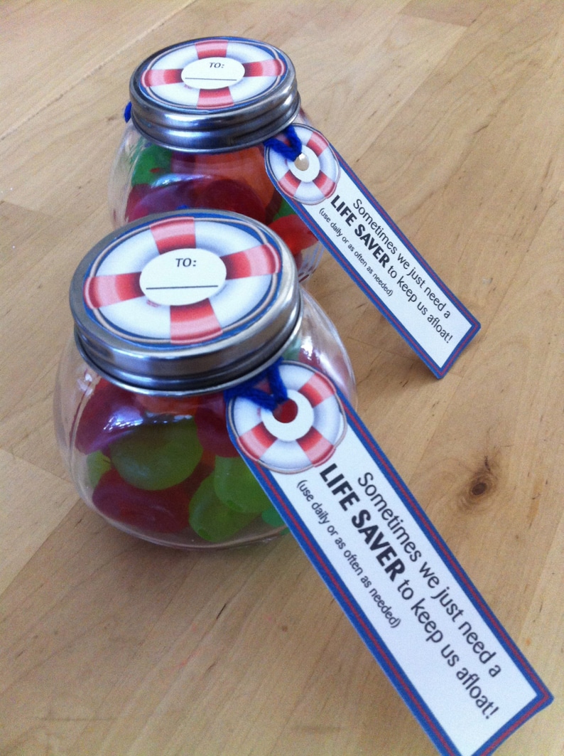 Life Saver Candy Treat Label With Quote Digital Download Printable ...