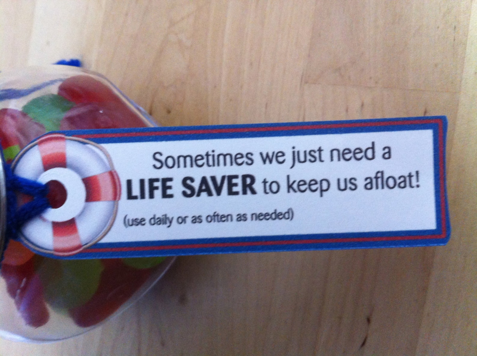 Life Saver Candy Treat Label With Quote Digital Download Printable ...