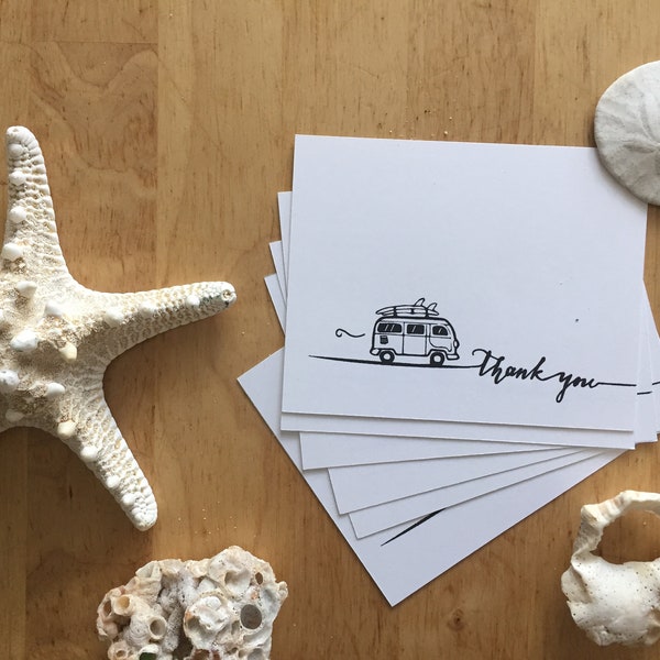 12 Thank You Notes, Beach Style. Beach Birthday - Etsy