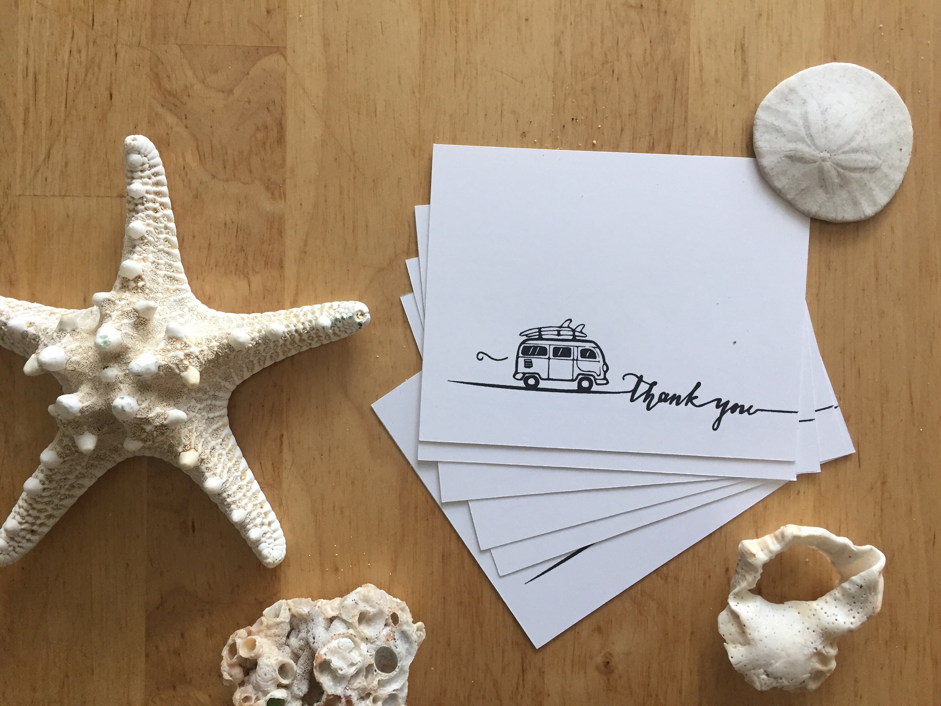 12 Thank You Notes, Beach Style. Beach Birthday - Etsy