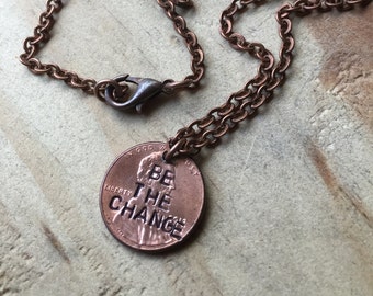 Penny pendant | Etsy