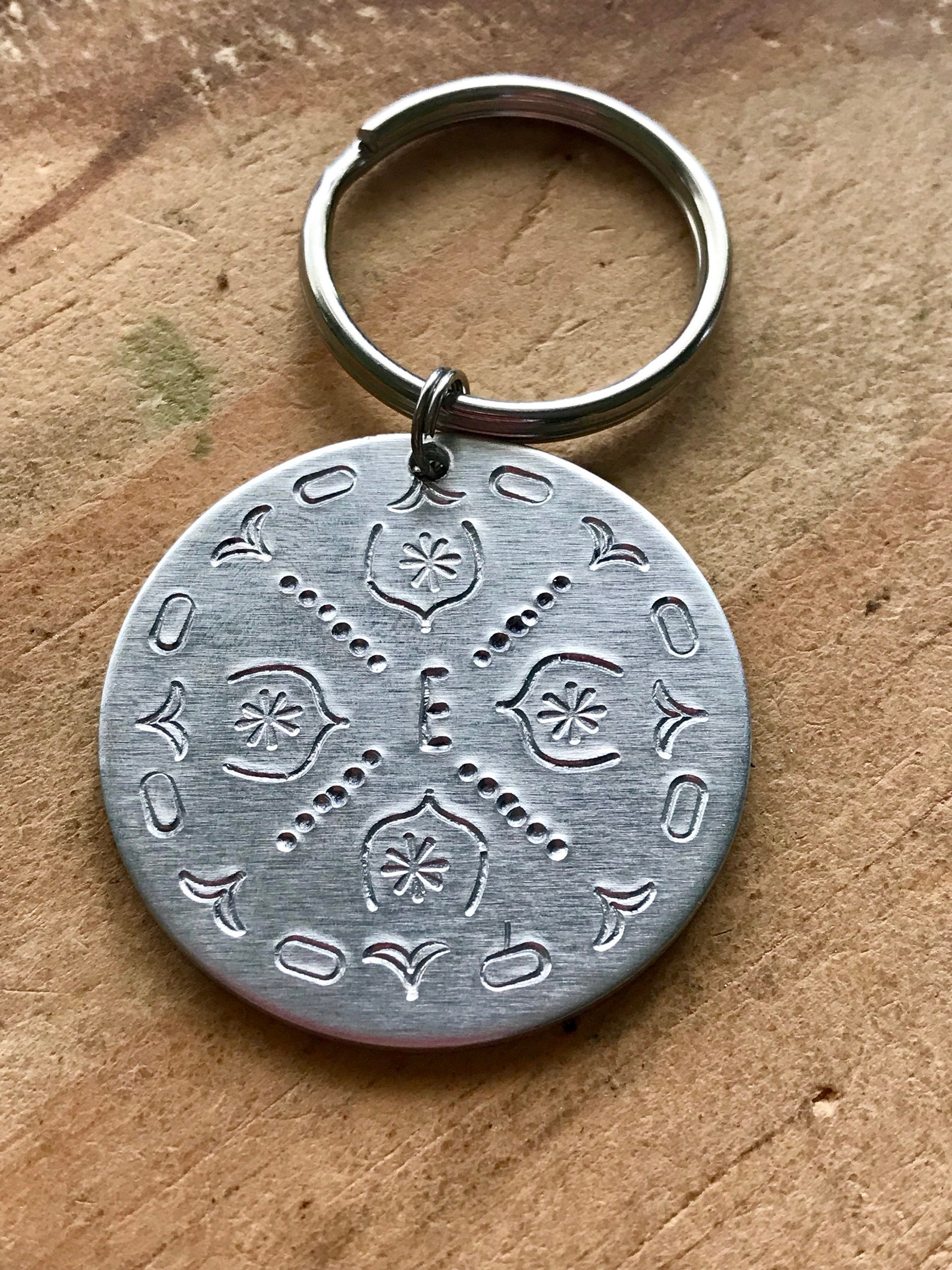 Mandala Keychain Initial Keychain Best Friend Gift New Driver - Etsy