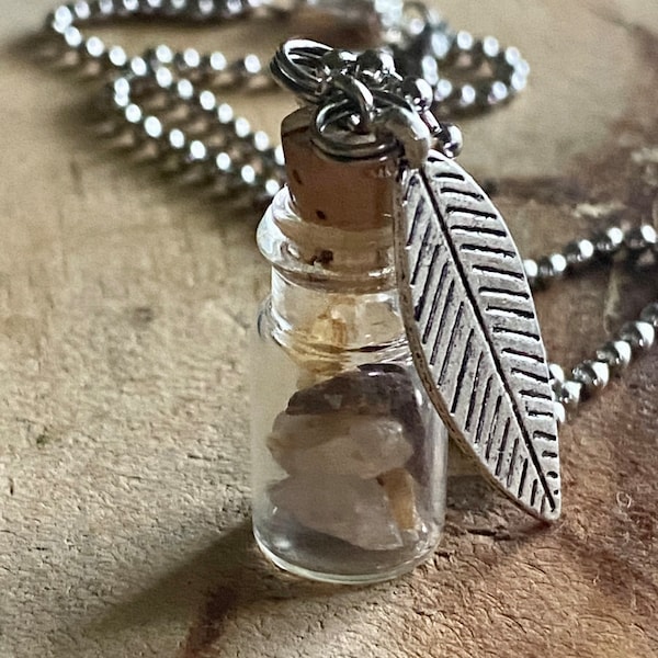Tiny Bottle Necklace - Etsy