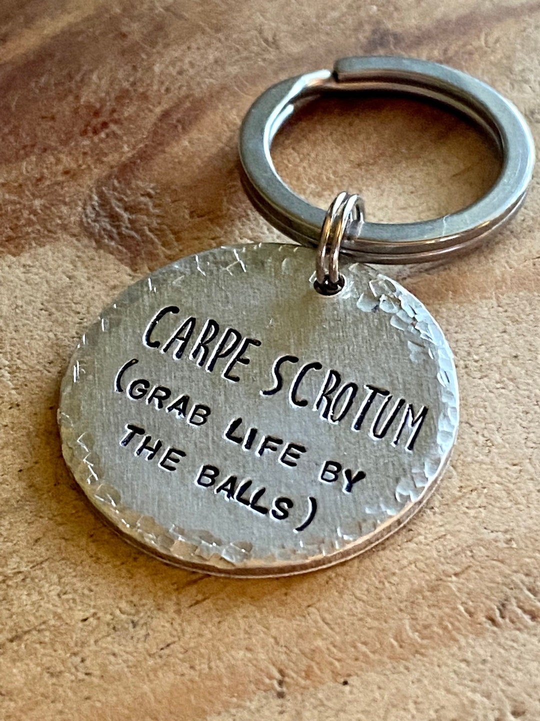 Funny Keychain: Carpe Scrotum, Adult Humor Gift - Etsy
