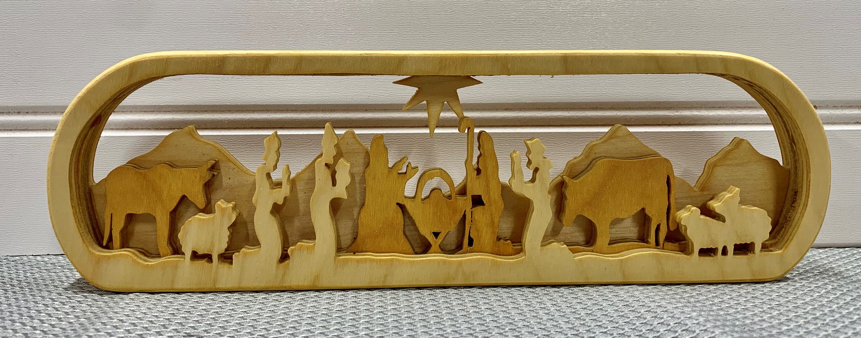 Handmade Scrollsaw Nativity Scene: 3D Layered Wood Christmas Decor - Etsy