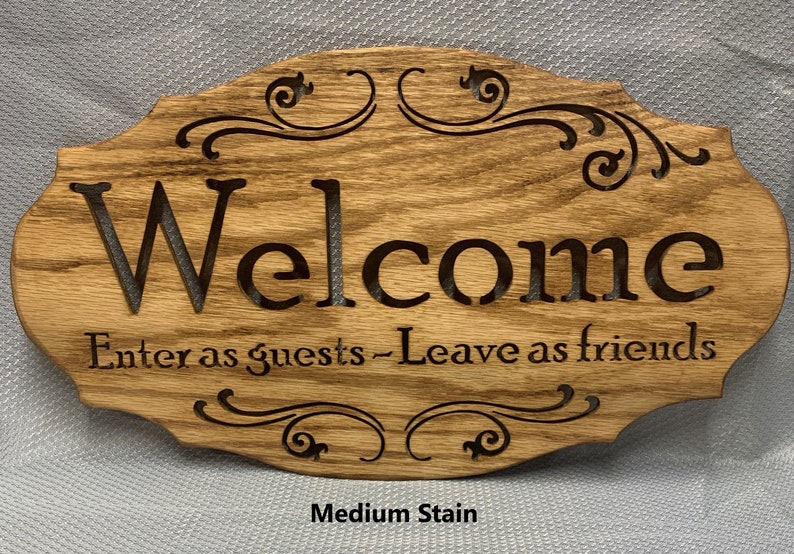 Welcome Enter as Guests Leave as Friends Handmade Scroll | Etsy