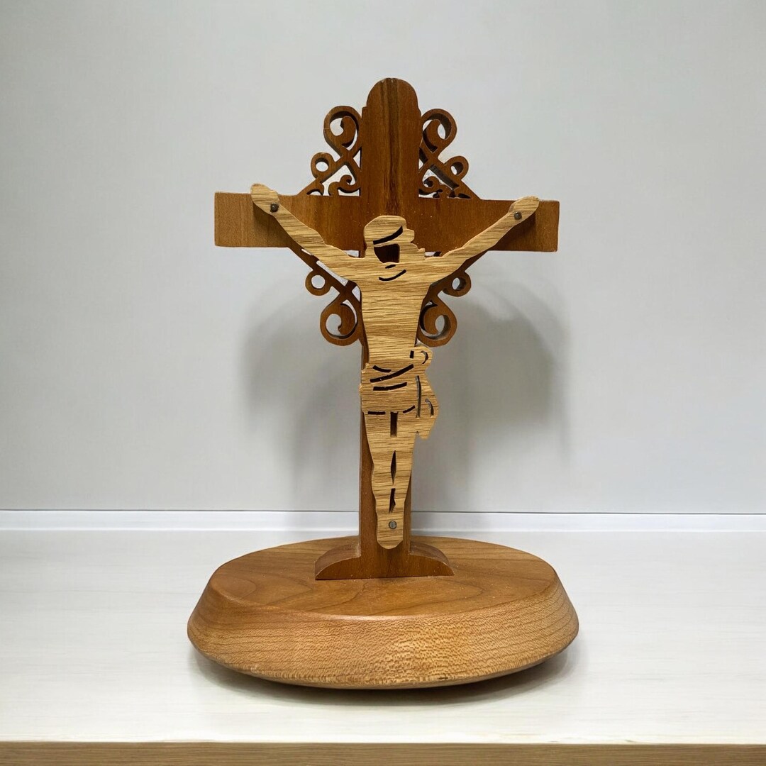 Crucifixion of Christ Cross | Tabletop or Shelf Display | Handcrafted ...