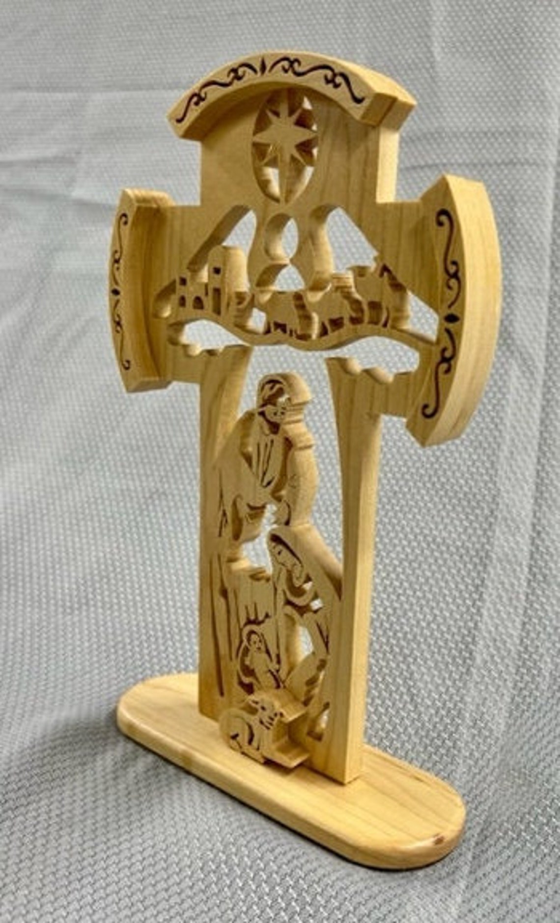 Maple Angel Nativity Cross Self-standing - Etsy