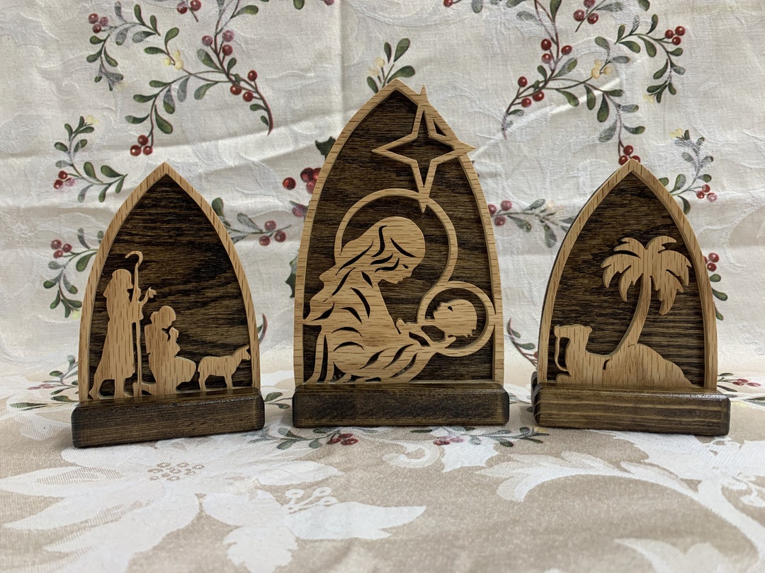 3 Piece Nativity Set. A Great Handmade Gift or for Display in Your Home ...