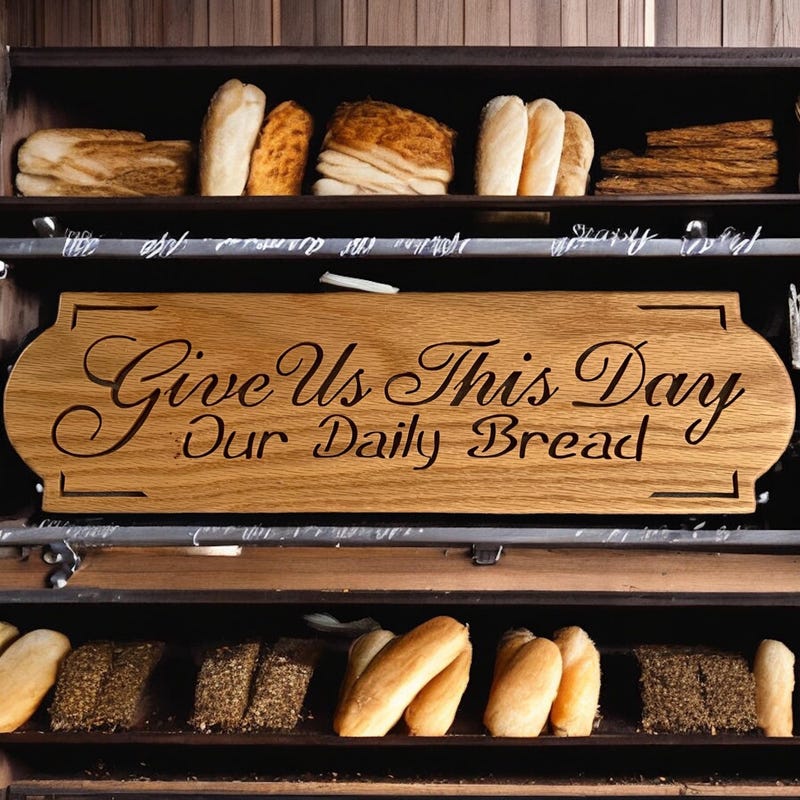 Give Us This Day Our Daily Bread Sign - Etsy