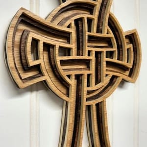 Handmade Celtic Knot Cross: Scrollsaw Oak Wall Hanging - Etsy