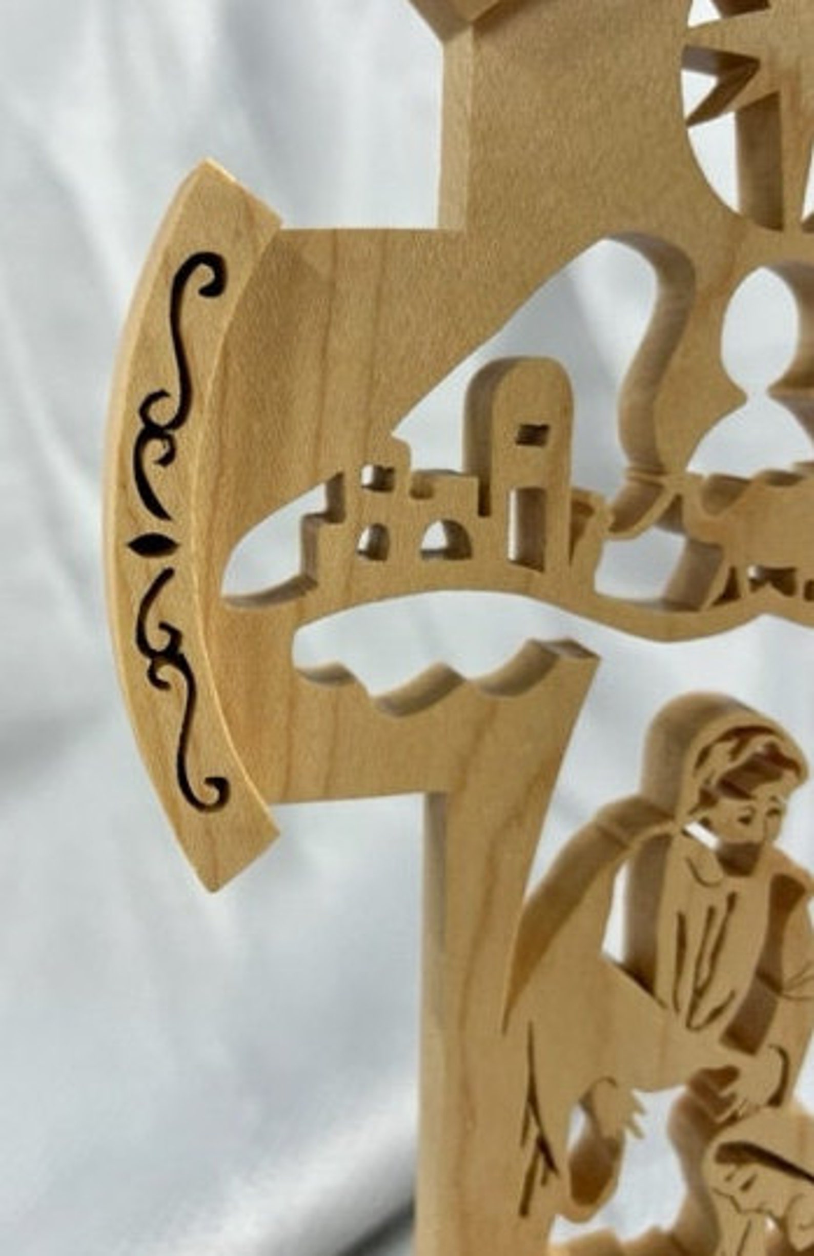 Maple Angel Nativity Cross Self-standing - Etsy