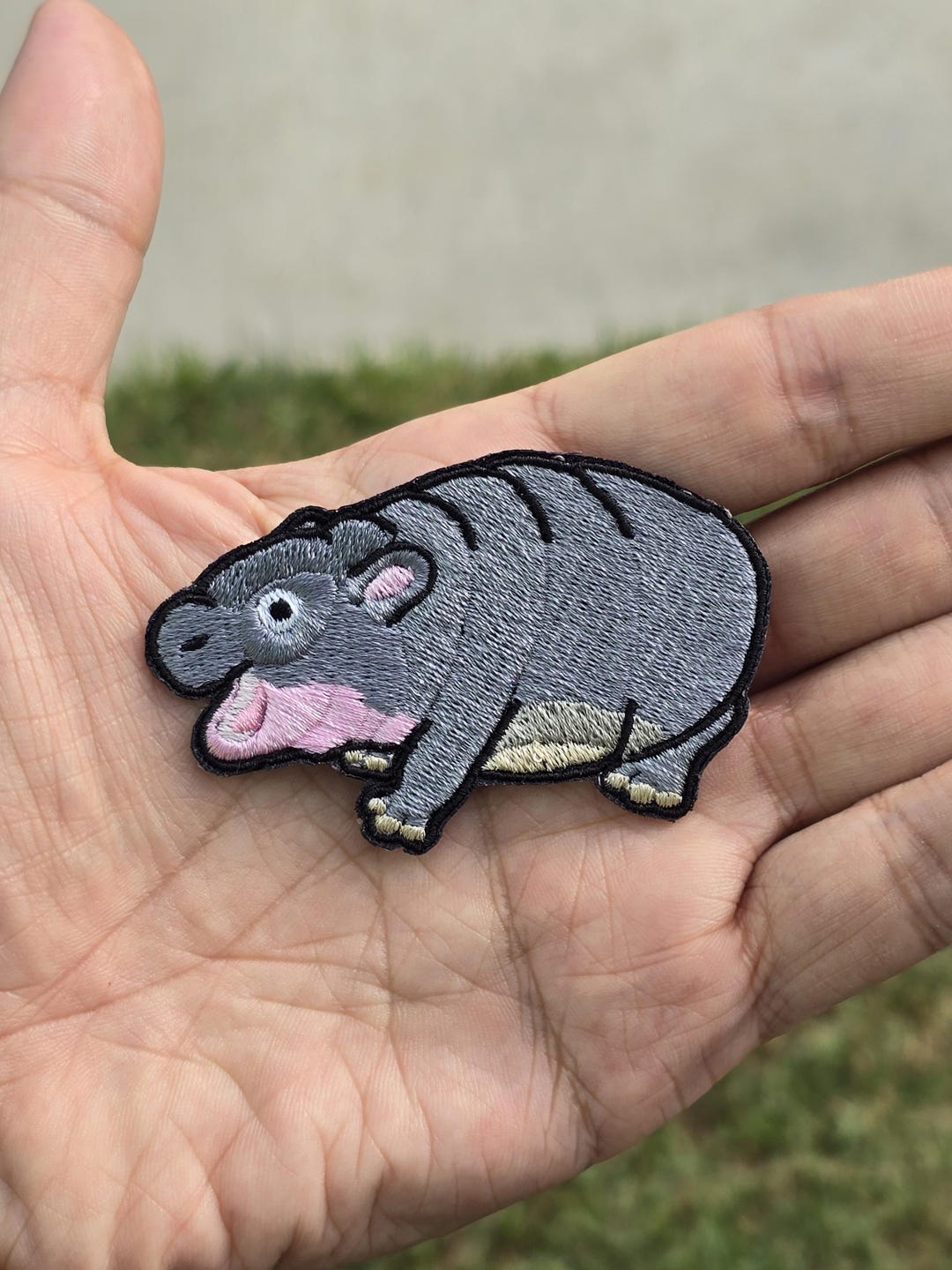 Haggis Pygmy Hippo Embroidered Patch - Etsy