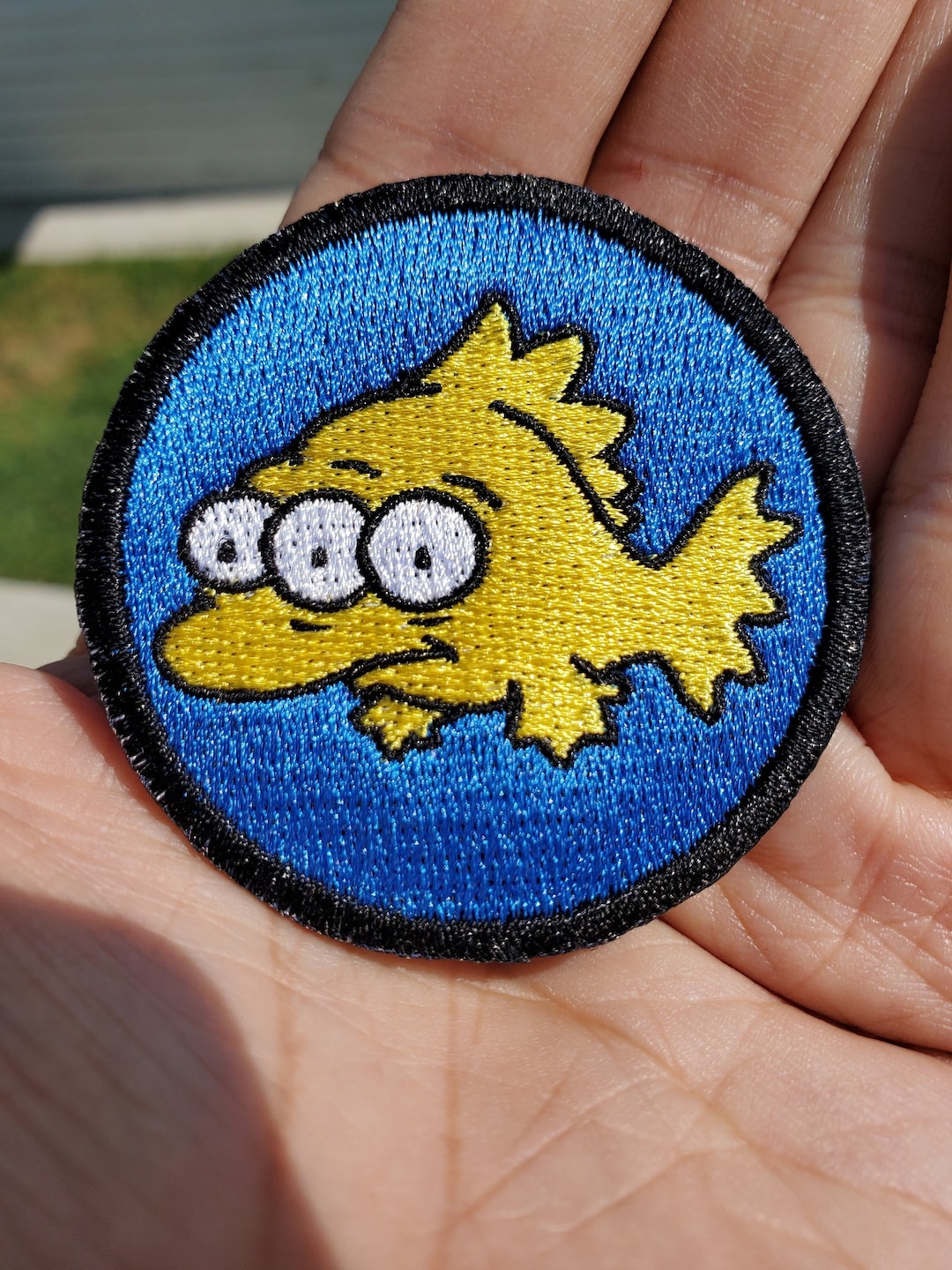 Blinky the Fish Embroidered Patch - Etsy