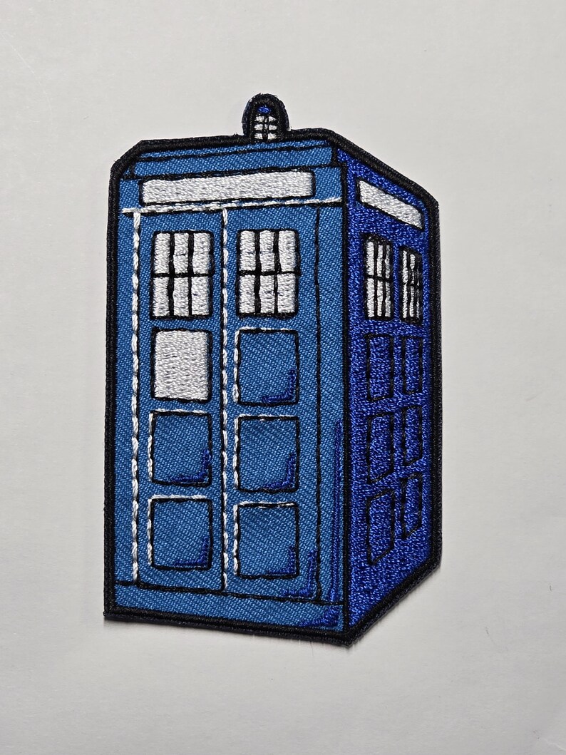 Police Call Box Embroidered Patch - Etsy