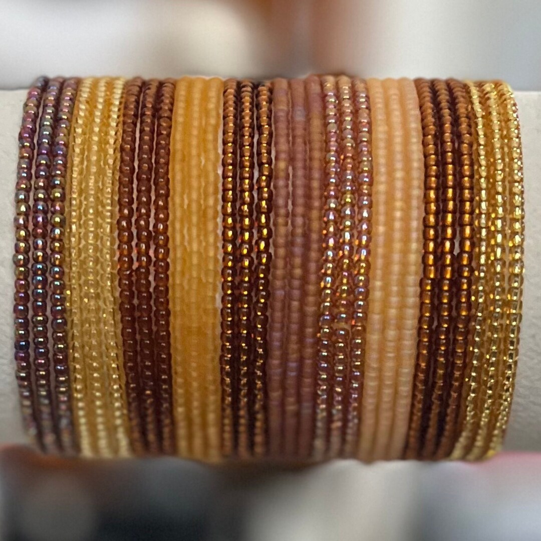 Rich Topaz Abundance Stackable SINGLE or SET Stretch Dainty Beaded ...