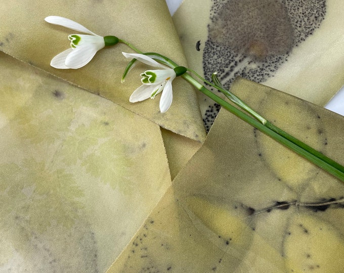BOTANICAL NO.26 Hand Dyed Silk Habotai Ribbon//plant Dyed//eco Dyed ...