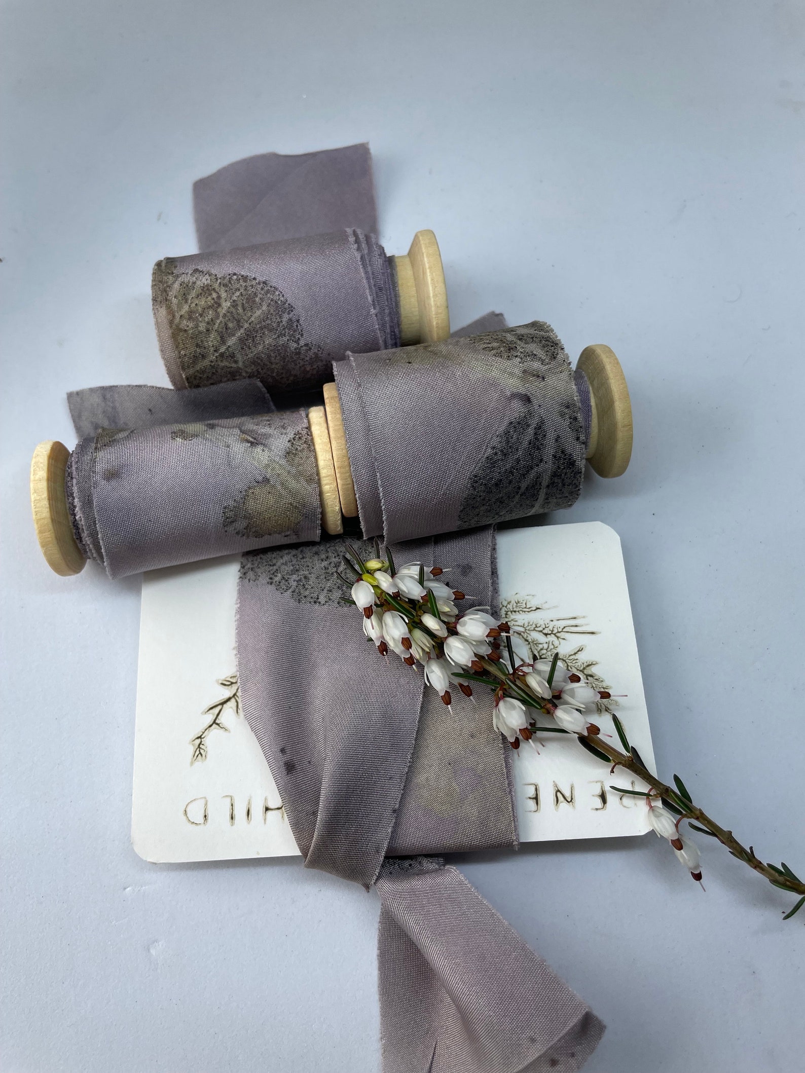 BOTANICAL NO.29 Hand Dyed Silk Habotai Ribbon//plant Dyed//eco Dyed ...