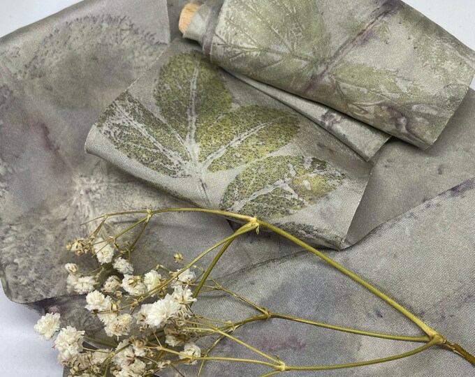 BOTANICAL NO.23 Hand Dyed Silk Habotai Ribbon//plant Dyed//eco Dyed ...