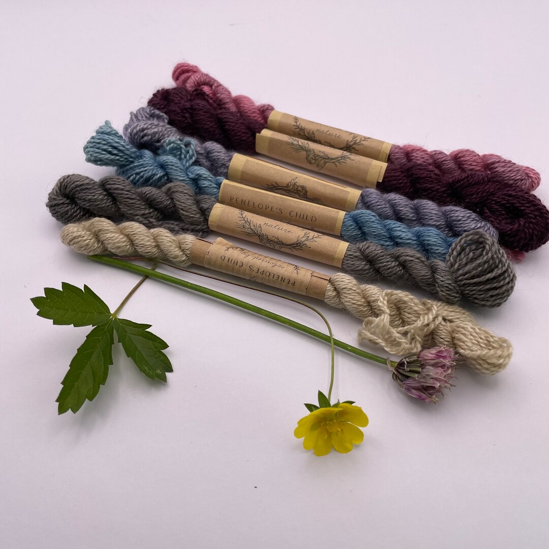 SILK/WOOL Blend Embroidery Thread Set of Blues/burgundy/greys ...