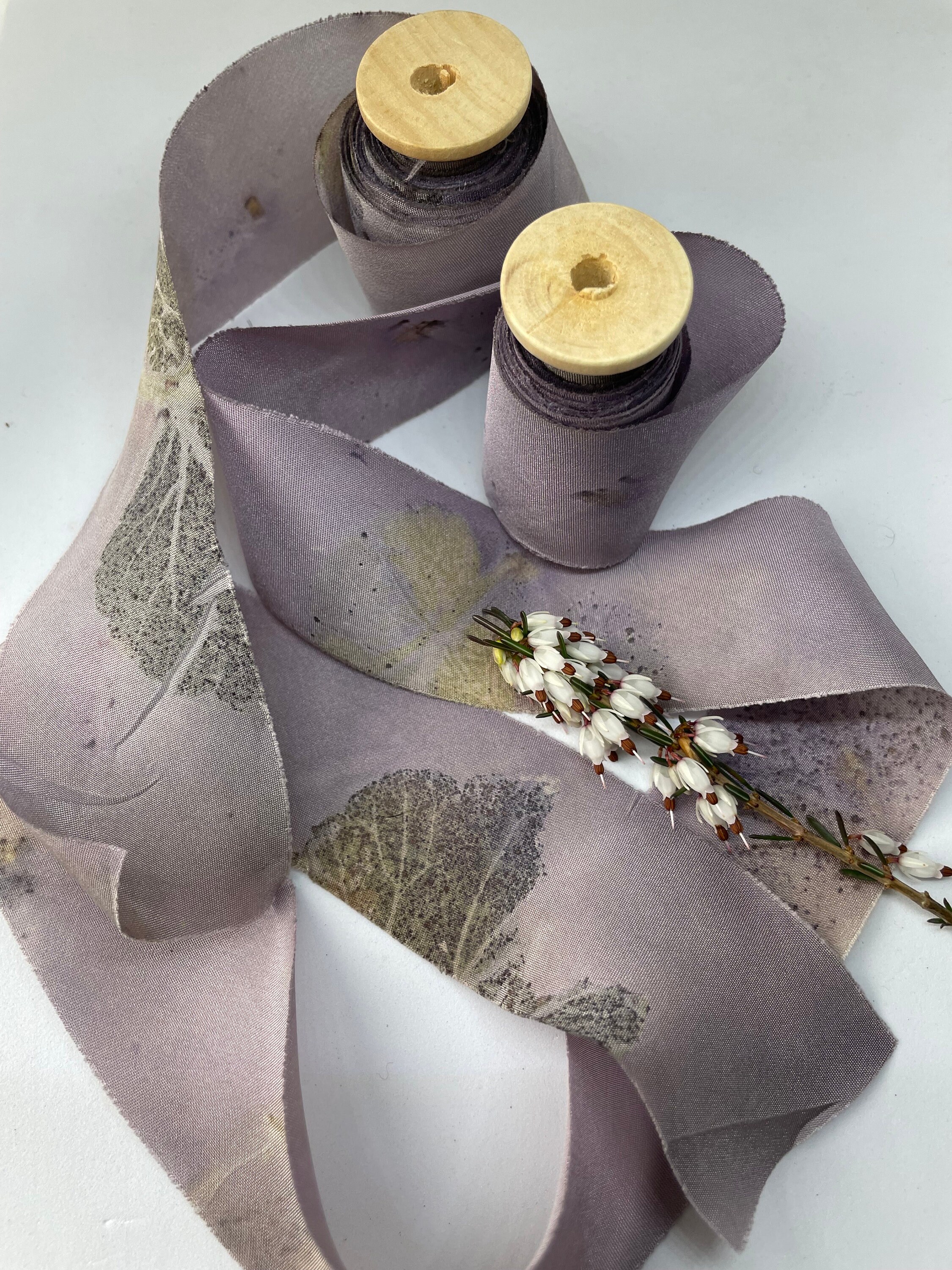 BOTANICAL NO.29 Hand Dyed Silk Habotai Ribbon//plant Dyed//eco Dyed ...