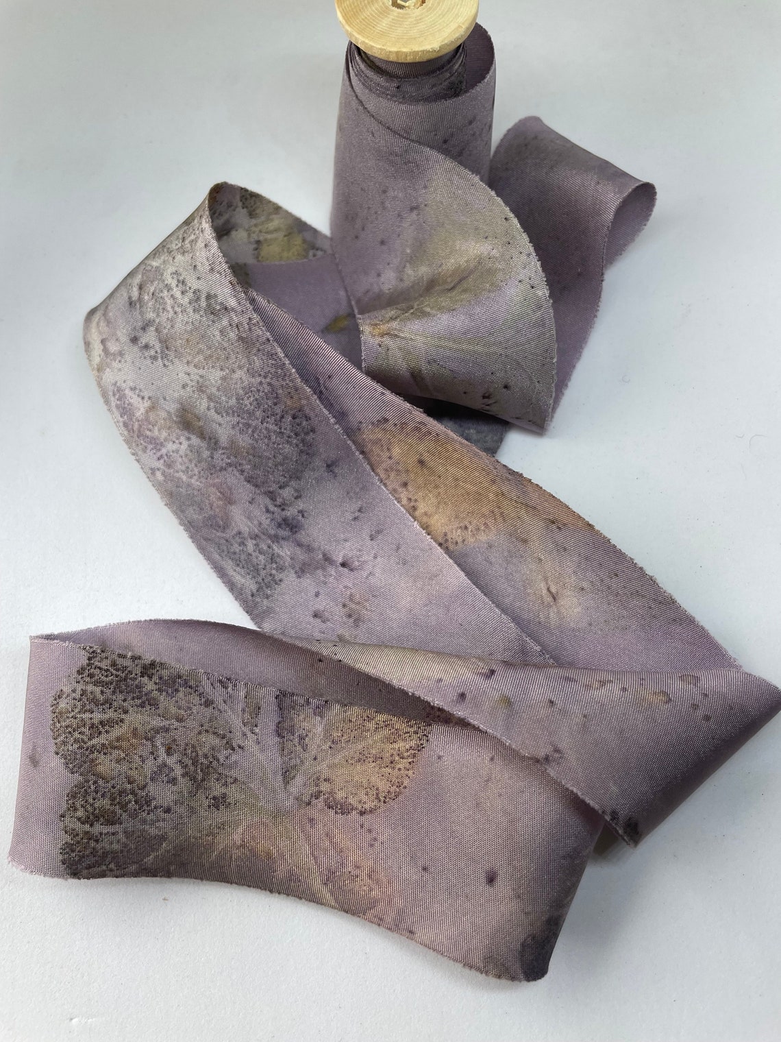 BOTANICAL NO.29 Hand Dyed Silk Habotai Ribbon//plant Dyed//eco Dyed ...