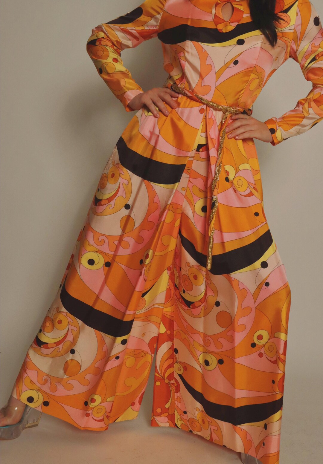 Vintage Rare 1960's Pucci Wannabe Psychedelic Wide Leg Colorful ...
