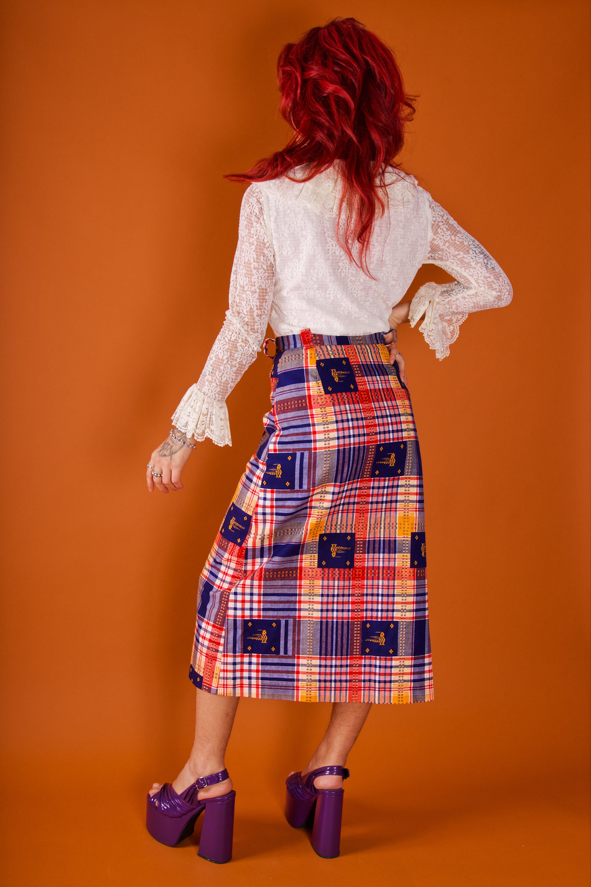 Vintage1960's Romantic Edwardian White Lace Ruffle Bust 'Gregory' Blouse