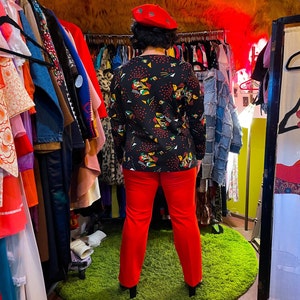 Vintage 1970's Psychedelic Primary Colors Retro Disco Top or Jacket - Etsy