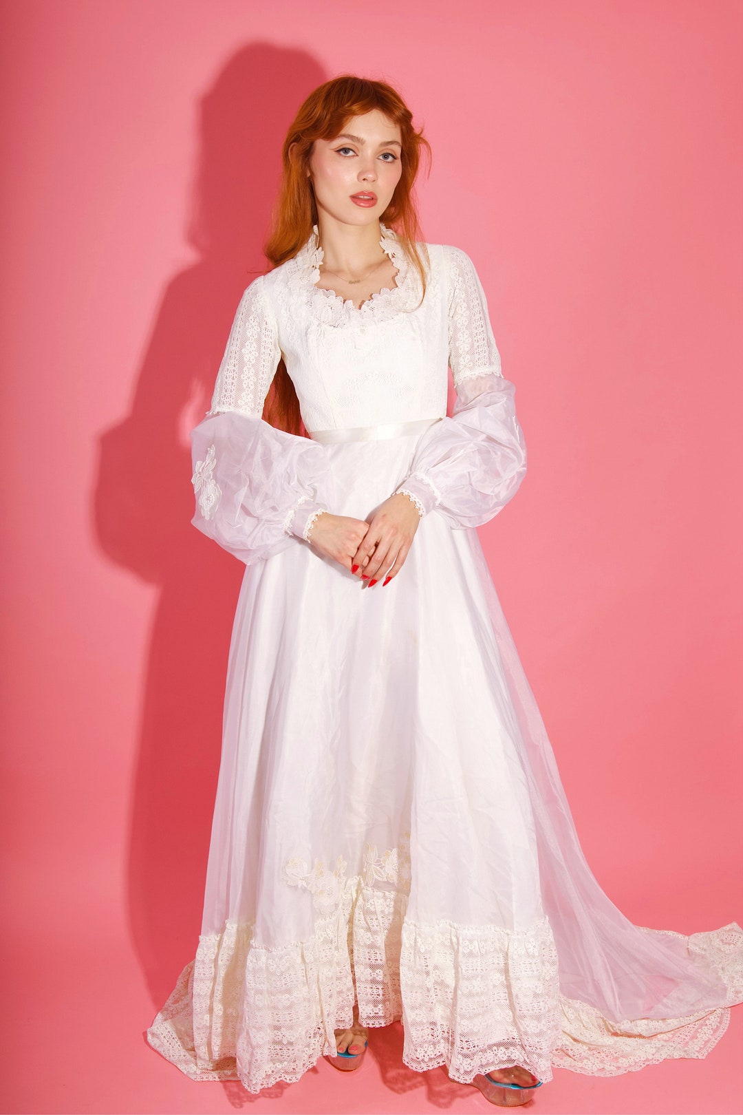 Vintage Rare 1960's Valley of the Dolls High Collar Wedding Dress - Etsy