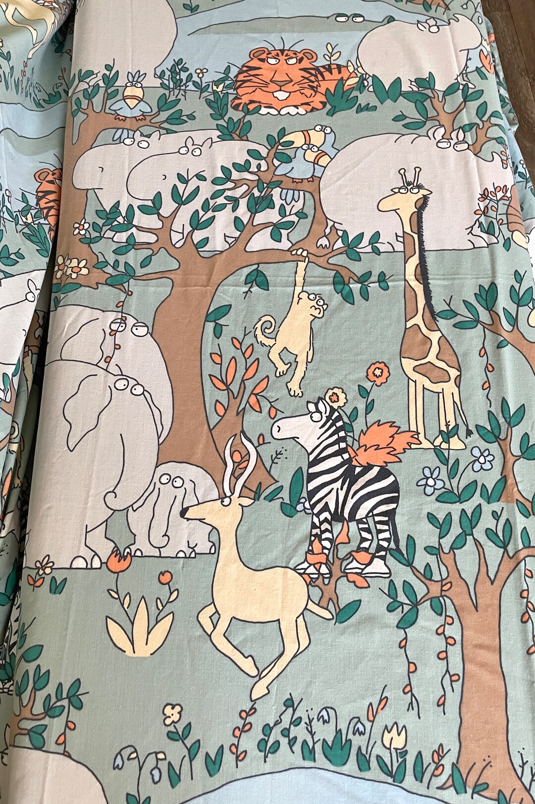 Vintage 1986 'SANDRA BOYNTON' Lady Pepperell Zoo Animal Sheet - Etsy