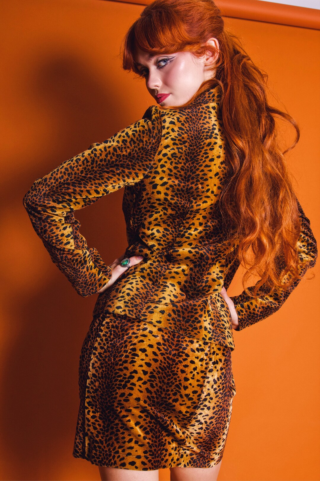 Vintage Trippy 'IGOCO' Y2K Deadstock Leaopard Velveteen Faux Fur Two ...