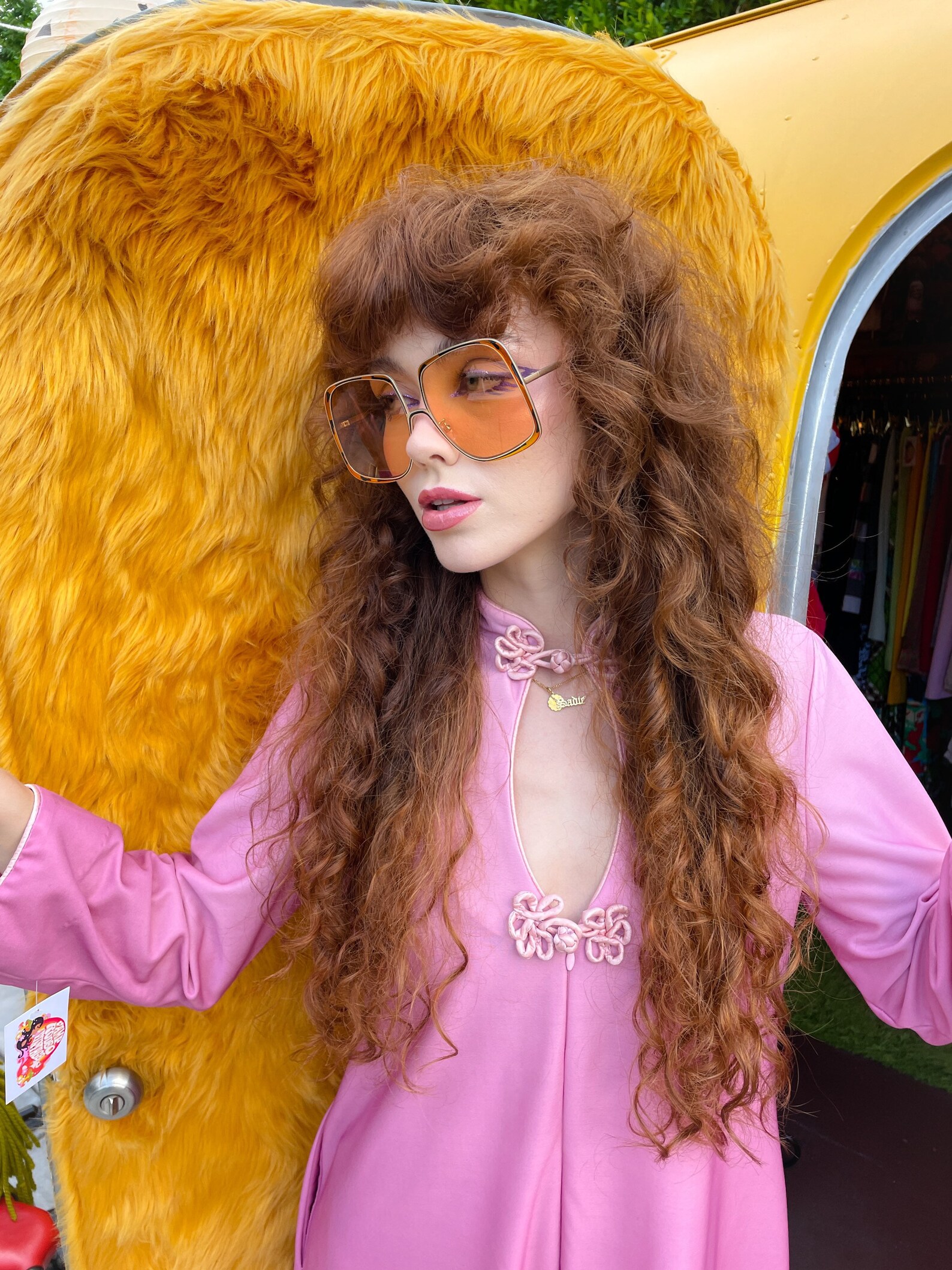 Vintage 70's Oversized Large Amber Orange and Gold - Etsy