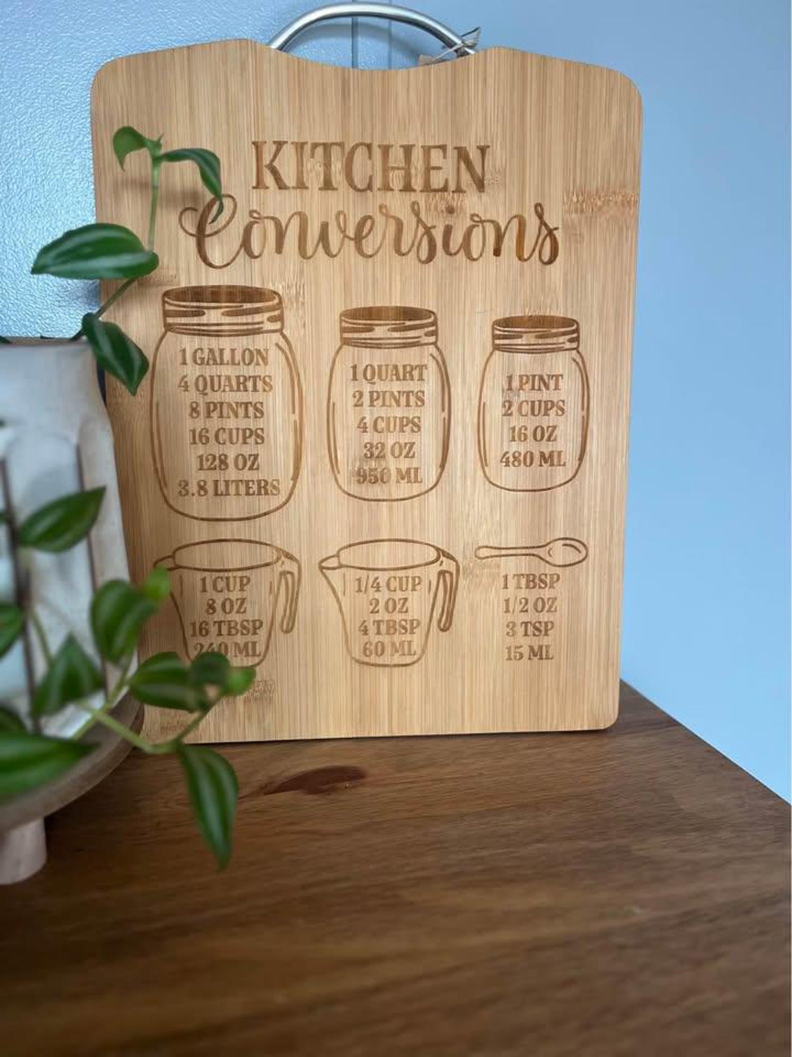 Kitchen Conversions Engraved Cutting Board - Etsy