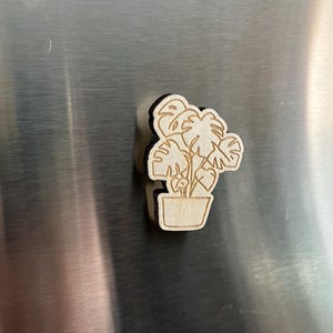 Wooden Plant Magnets - Etsy