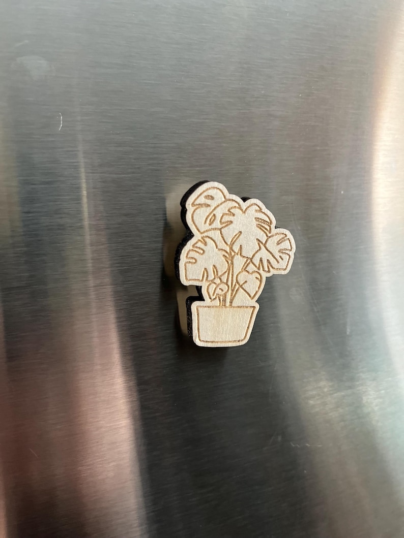 Wooden Plant Magnets - Etsy