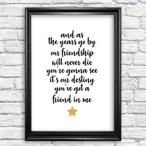 You've Got A Friend in Me Printable Home Decor Printable - Etsy