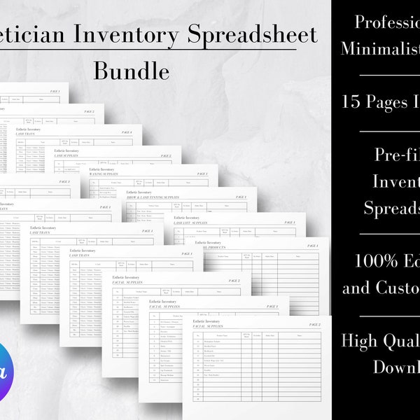 Salon Inventory Spreadsheet - Etsy